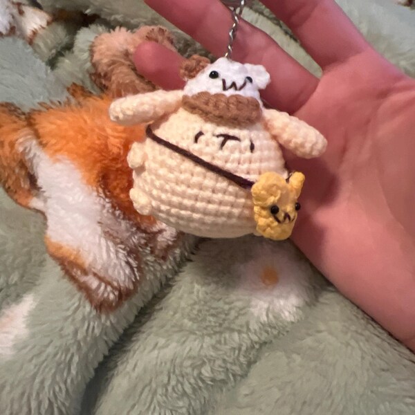 Cute Blue BMO Crochet Keychains, Cute Keychains, BMO Crochet Keychain ...