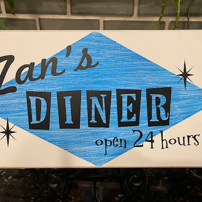 Custom Diner Sign Retro Diner Moms Diner Sign Diner Decor Vintage ...