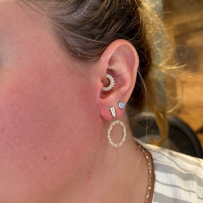 Minimalist Rolo Chain Helix Hoop Earrings Rook Piercing Hoop - Etsy