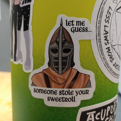 Skyrim Guard Stickers Cute, Gaming, Stickers, Gamer, Geeky, Nerdy ...