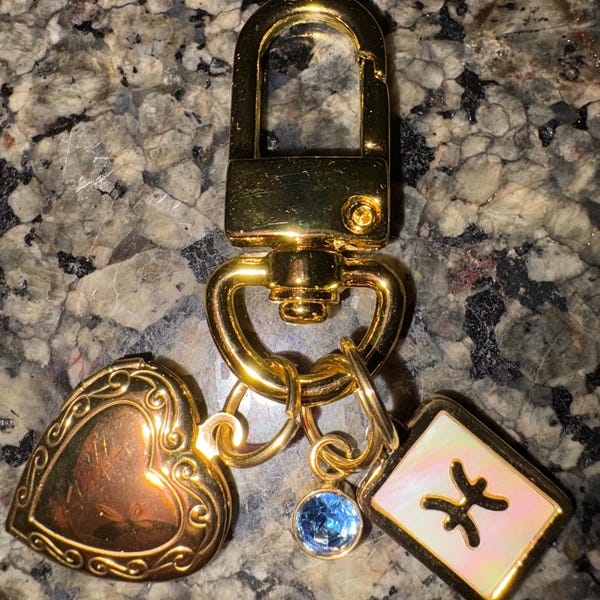 Car Key Accessory, Locket Car Key Chain, Bag Charm, Heart Charm Bag ...