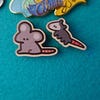 Wooden Animal Pins | Cute Creature Badges Funny Cartoon Gifts Set - Etsy