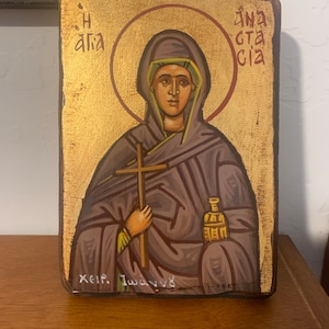 Saint Cleopatra Η Αγία Κλεοπάτρα Hand Painted Greek - Etsy