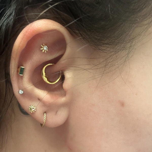 Titanium Threadless With Fixed Disk Floating Navel Bar | Floating ...