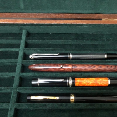 Pen Box, Wooden Case. Display for Fountain Pen Collection, Also ...