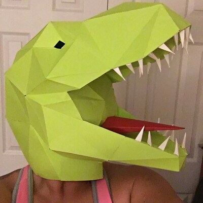 Dinosaur Mask Pattern Make a T-rex Mask With Everyday Materials. Makes ...