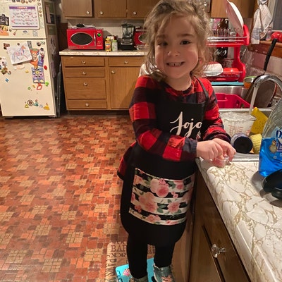 Personalized Kids Apron With 3 Pockets, Baking Party Favors, Cooking ...