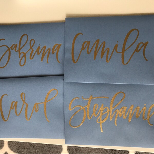 Brush Calligraphy Hand Lettered Envelope Addressing, Hand Lettered ...