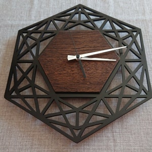 Rustic Wall Clock Black Wall Clock Modern Wall Clock Large - Etsy