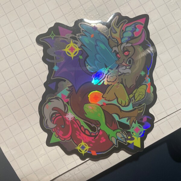3.5 X 4 Holographic Discord MLP Vinyl Sticker - Etsy