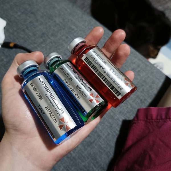 Resident Evil Umbrella Corporation T-abyss Virus Vial Prop - Etsy