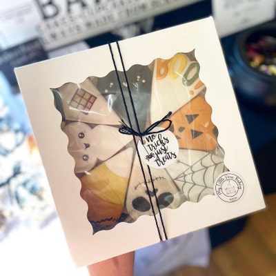 No Tricks Just Treats Printable Halloween 2 Cookie Tags - Etsy