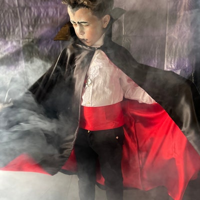 Maleficent Halloween Costume Cape Adult Kids Half Circle Cape Satin ...