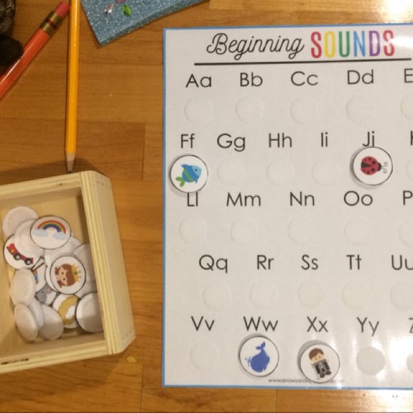 Beginning Sounds, Printable Alphabet Game, Preschool Curriculum ...