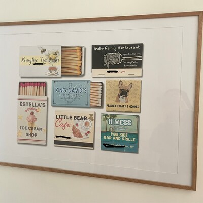 CUSTOM MATCHBOOK ART Personalized Digital Matchbox Gift Large Matches ...