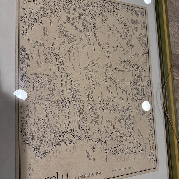 Dragon Age Map of Thedas: Aged, Handmade, Hand Drawn, Authentic Gift ...