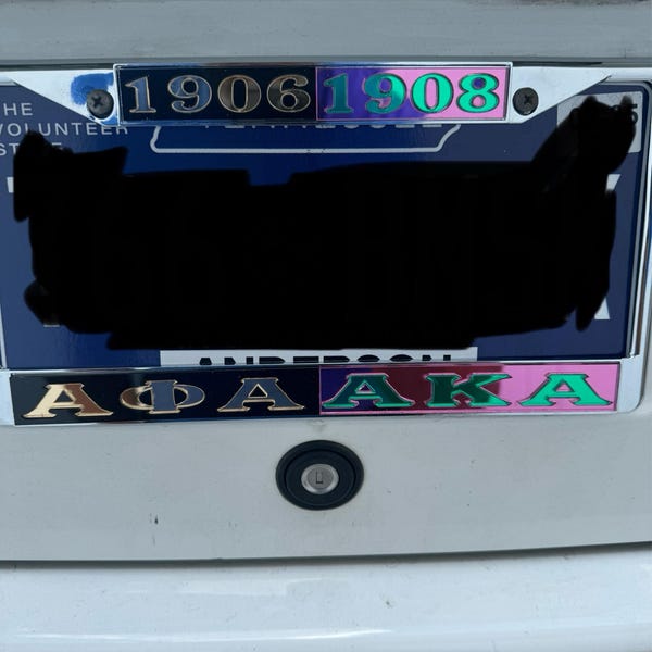 GREEK Fraternity and Sorority License Plates- Tags-organiztion-custom ...