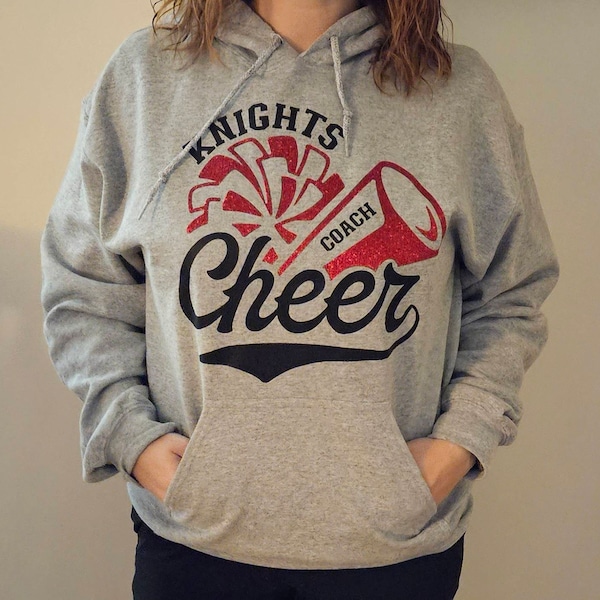 Glitter Cheer Hoodie, Cheerleader Hoodie,cheer Gear,custom Cheer Hoodie ...