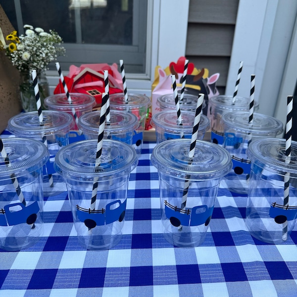 Bus Party Snack Cups, Bus Birthday Party Snack Cups, School Party Snack ...