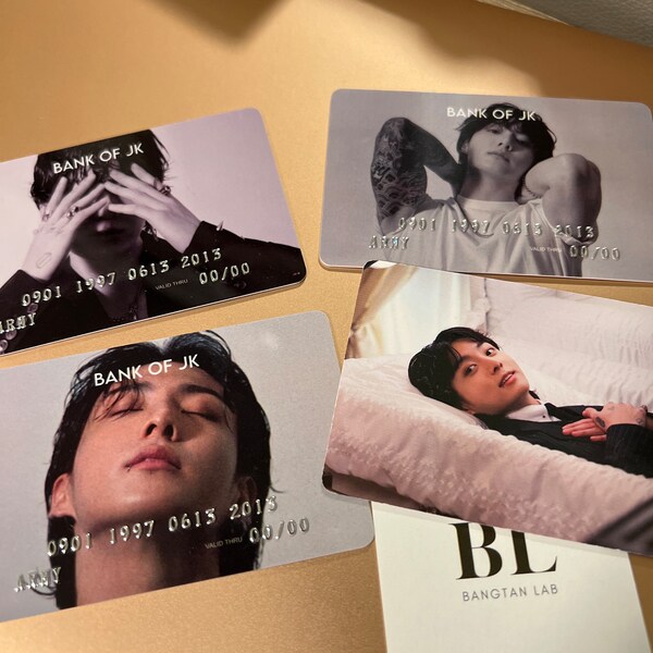 BANK of JK CARD | Jungkook Bts Bangtan Photocard - Etsy