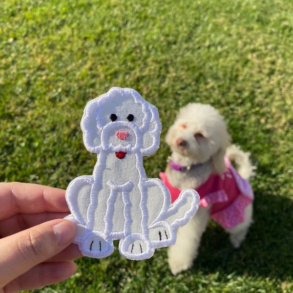 Labradoodle Dog Patch: Embroidered Iron-on Applique - Etsy