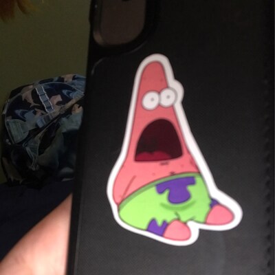 Tiny Patrick Star Shocked Vinyl Sticker - Etsy