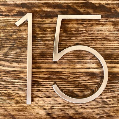 Gold Metal House Numbers/gold Floating House Numbers/ Brass House ...