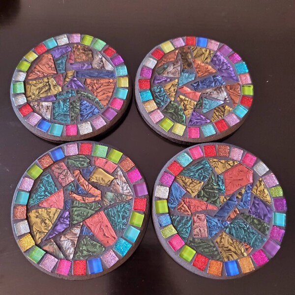 CUSTOM COASTERS - Round, Square or Funky Shaped Mosaic Coasters in ...