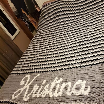 Custom Crochet Name Afghan PATTERN - Etsy