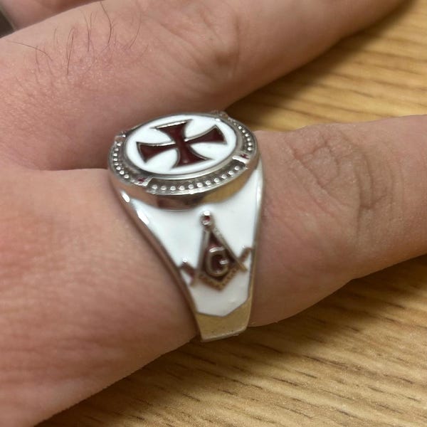 Knights Templar Ring,the Seal of Knights Templar Ring,templar Cross ...