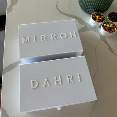 Personalized Empty Gift Boxes for Bridesmaid Proposal , Custom Bridal ...