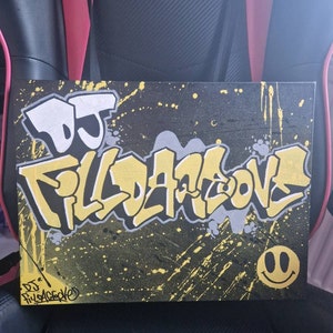 Personalised Custom Graffiti Canvas - Etsy