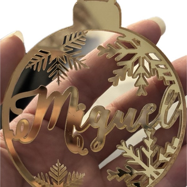 Personalized Christmas Ornaments Personalized Custom Bauble Laser Cut ...