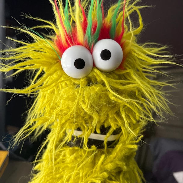 Green Shaggy Chin Pro Monster Hand Puppet - Etsy