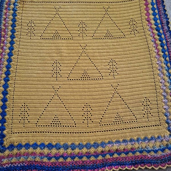 Sunshine Filet Crochet Pattern, Sun Crochet Blanket Pattern, Baby ...