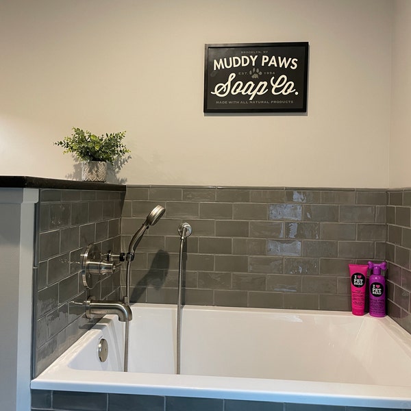 Laundry Sign, Dog Lover Gift, Laundry Room Decor, Wash Dry Fold Repeat ...