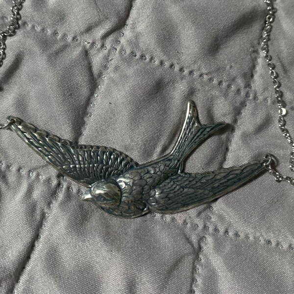 Silver Bird in Flight - Etsy