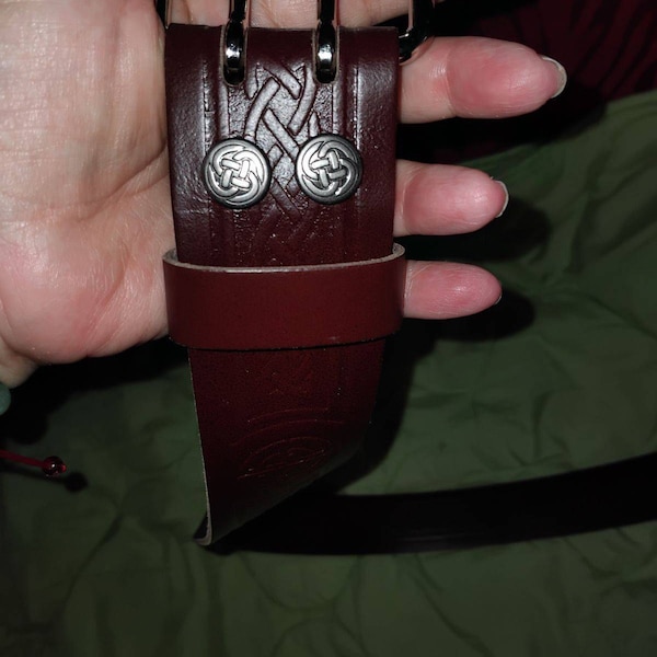 Celtic Knot Utility Leather Belt and Buckle - Made in Scotland - the ...