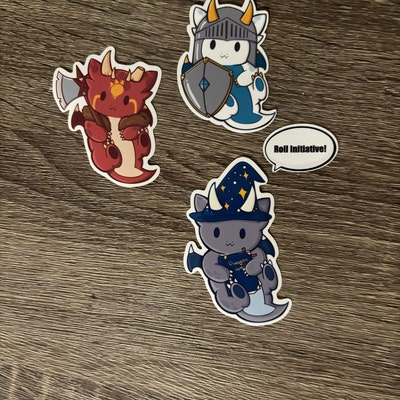 Dnd Class Dragons Handmade Stickers 2.17 X 2.7 Sizing May Vary - Etsy