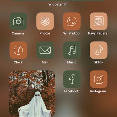 Autumn App Icons Fall Aesthetic Boho iPhone Covers Ios 14 - Etsy