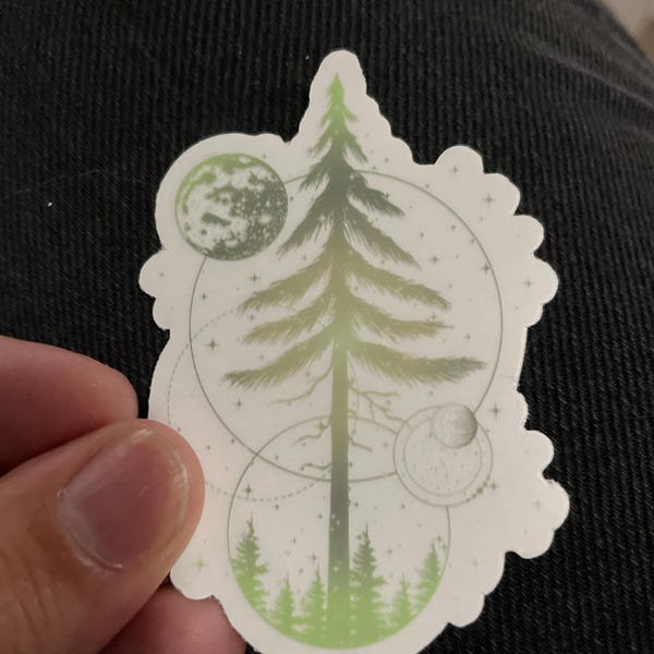 Clear Moon Phases Sticker | Boho Moon Sticker | Clear Moon Sticker - Etsy