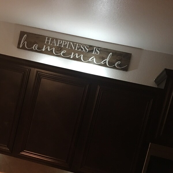 Happiness is Homemade Sign / Kitchen Sign / Cooking Sign / Farmhouse ...