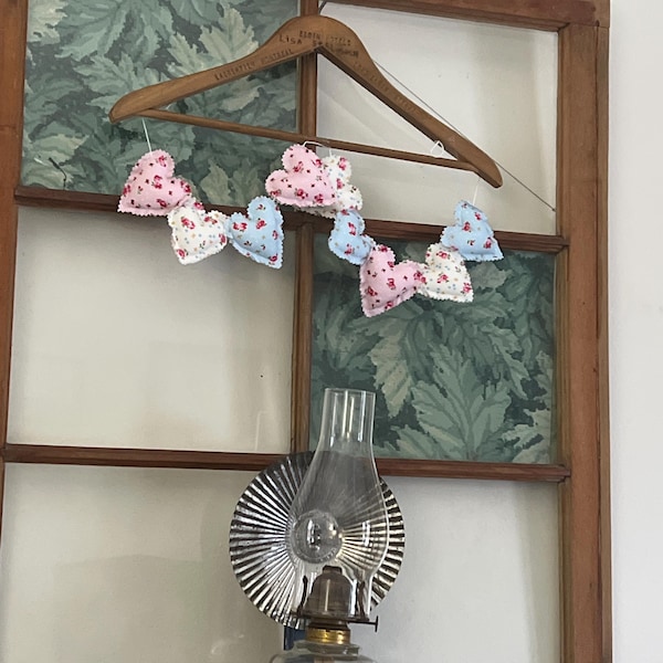 French Shabby Chic Double Sided Handmade Fabric Bunting | Country ...