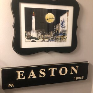 Town City Zip Code State Last Name Sign Custom/hometown/location/hand ...