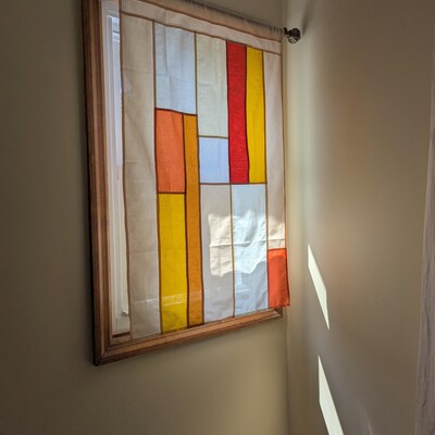 Golden Hour Stained Glass-inspired Pojagi Window Shade custom Sizing - Etsy