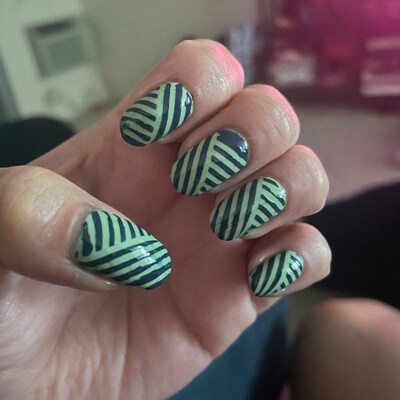 Slanted Lines Stencils for Nails Nail Stickers Nail Art - Etsy