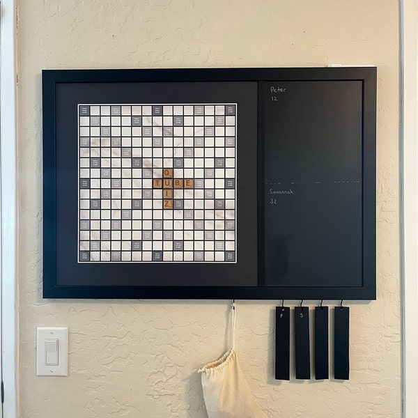 Magnetic Word Tile Game Set: Black & White Wall Decor - Etsy