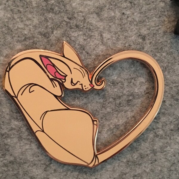 Sphynx Cat Heart HCM Awareness Hard Enamel Pin 2" - Etsy