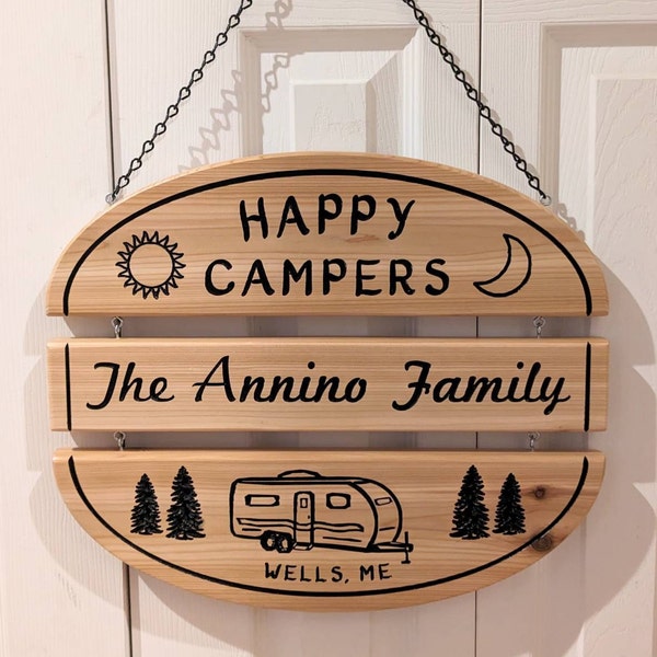 3 Piece Custom Wood Sign Personalized Camping Signs Personalized RV ...