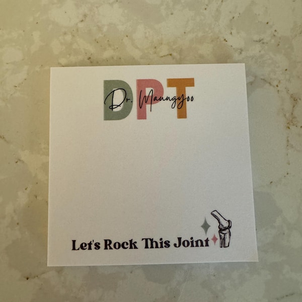 Doctor of Physical Therapy, DPT Note Pad, DPT Graduation Gift, New ...
